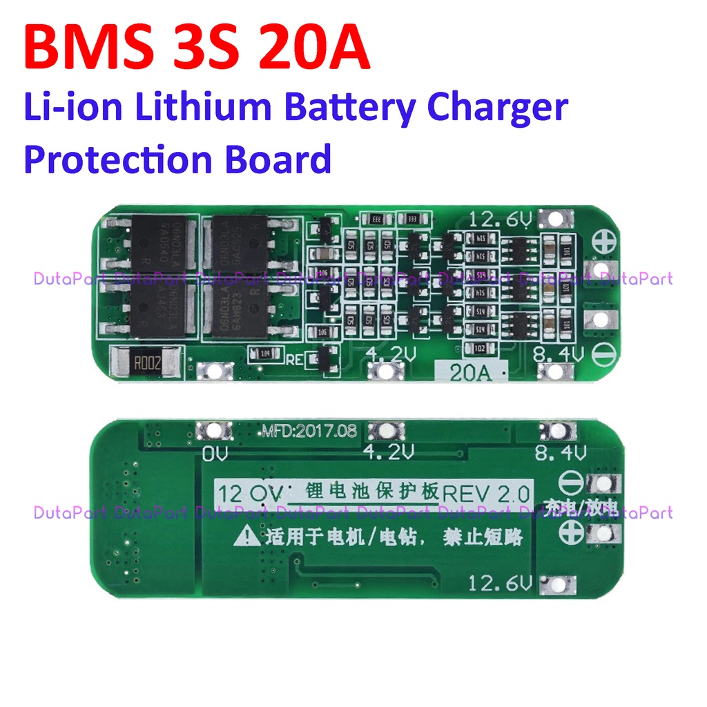 Jual BMS 3S 20A 12.6V Li-ion Lithium 18650 Battery Charger Protection Board | Shopee Indonesia