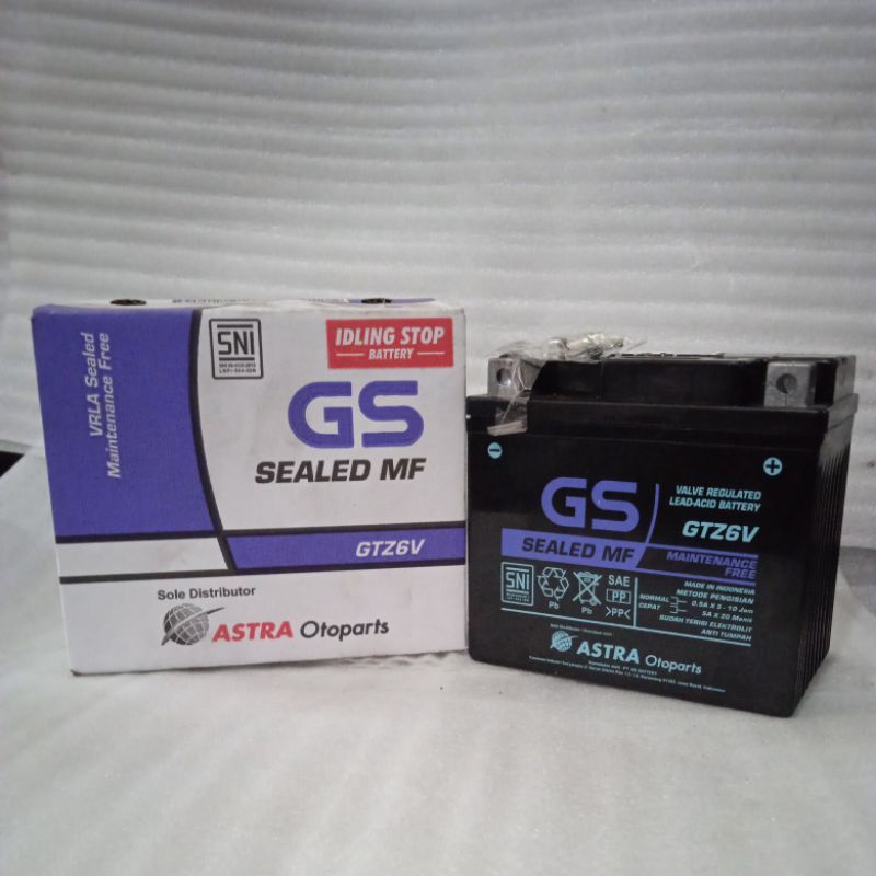 Jual Aki Motor GS Astra Asli GTZ6V | Shopee Indonesia