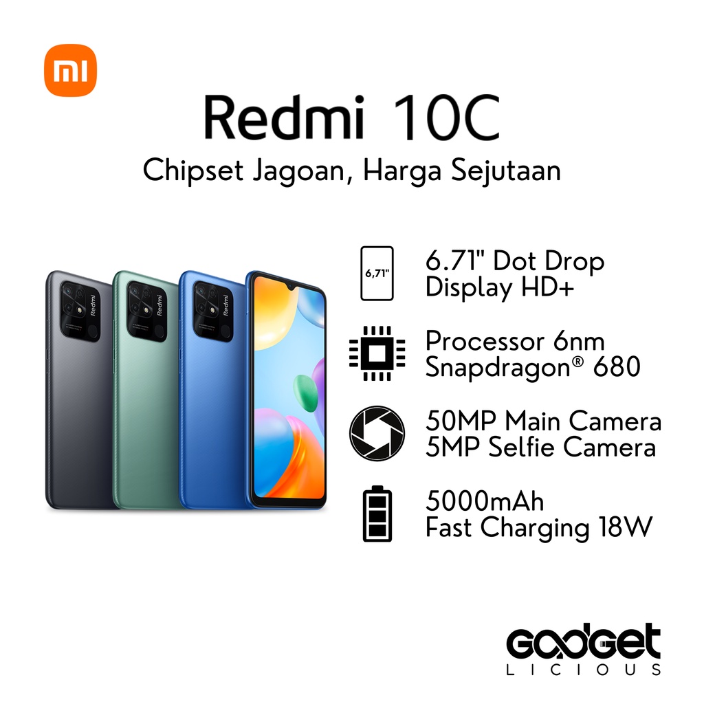 Jual Xiaomi Redmi 10C 4/128GB - Garansi Resmi | Shopee Indonesia
