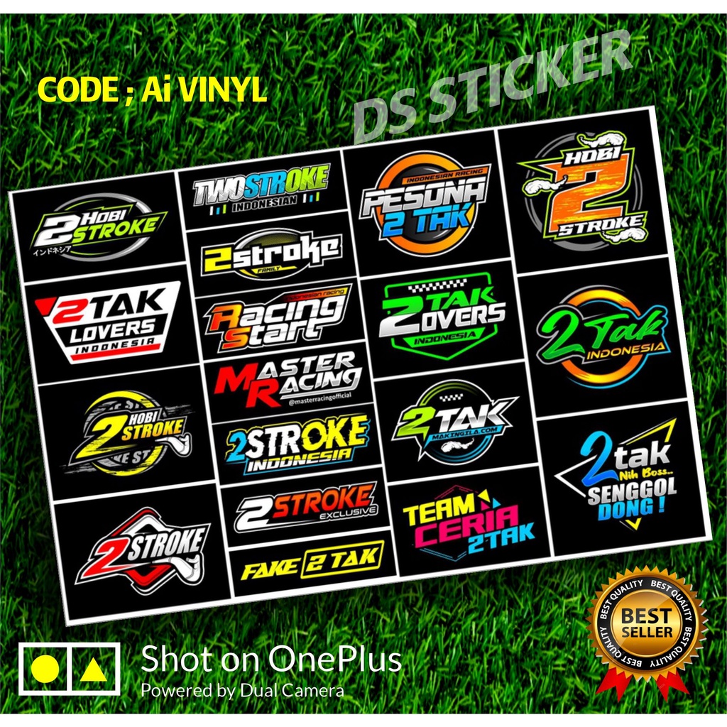 Jual CODE Ai Sticker Paket 2 Tak Lovers 2 Stroke Stiker herex Hologram ...