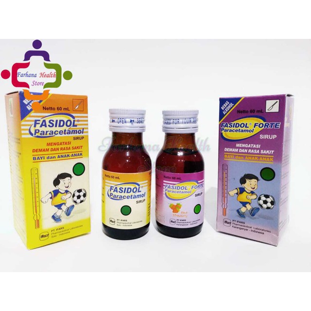 Jual Original Fasidol Forte Syrup 60 ml / Paracetamol Syrup / Untuk ...