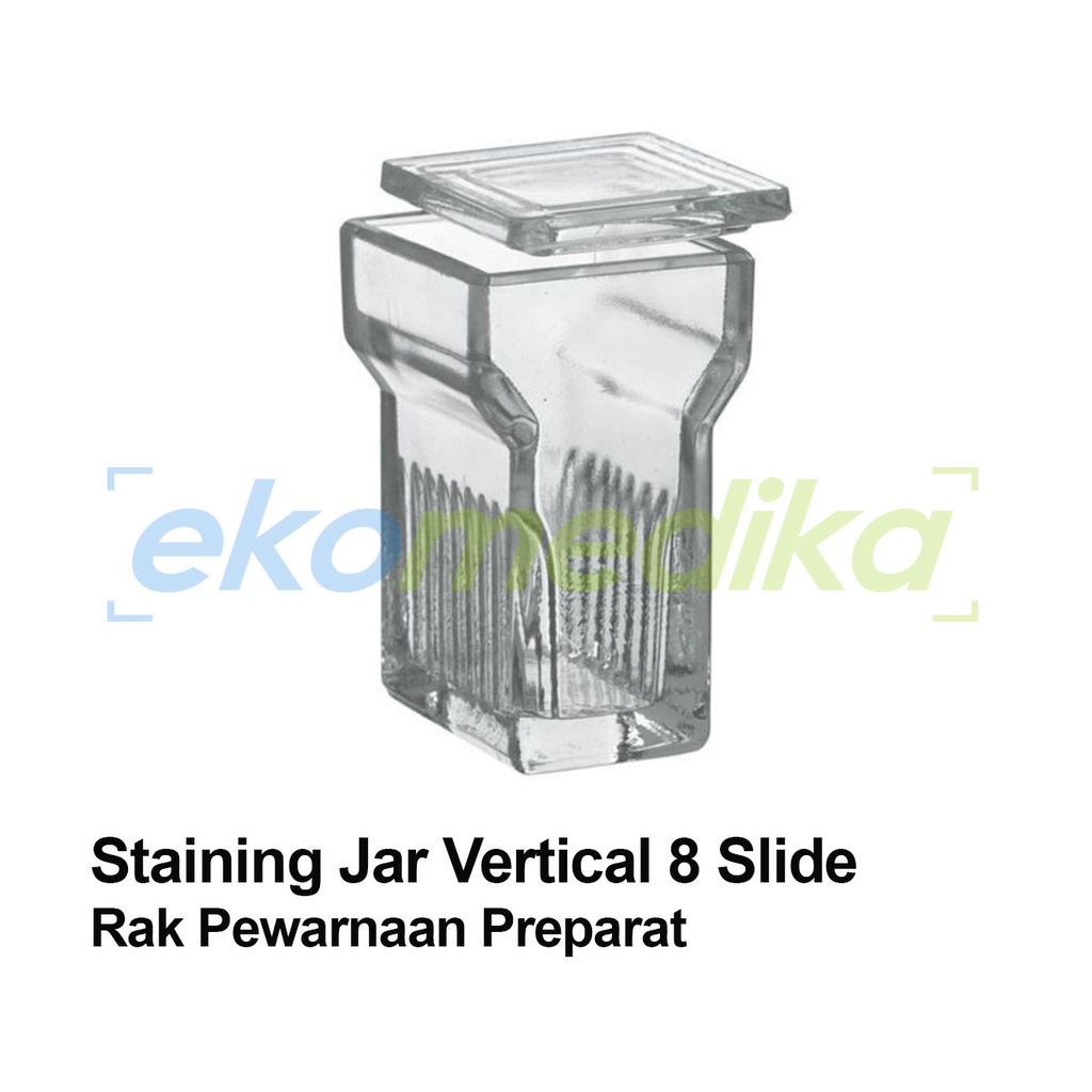 Jual STAINING JAR / Rak Pewarnaan Preparat Glass Vertical Berdiri 8 ...