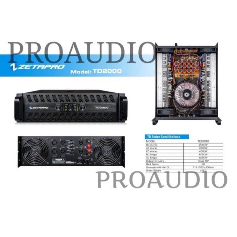 Jual Power Amplifier Zetapro TD2000 / TD 2000 / TD-2000 Original | Shopee Indonesia