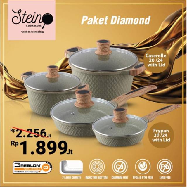 Jual Stein cookware paket diamond | Shopee Indonesia