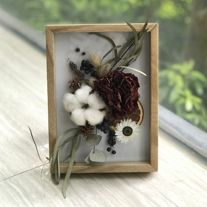 Jual Mix Flower Frame / Frame Bunga Campur Buah dan Daun Kering ...