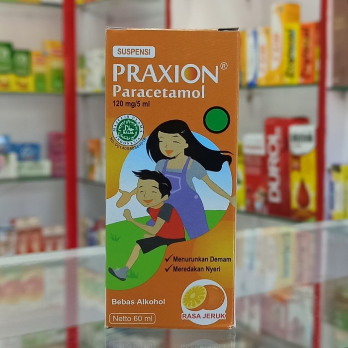 Jual Praxion syr 60ml / Obat Sirup Demam Praksion / Obat Panas Anak ...