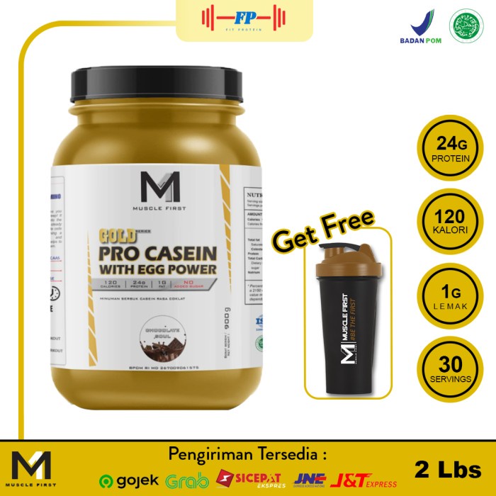 Jual Muscle first M1 PRO GOLD CASEIN EGG POWDER WHEY PROTEIN 2LBS 2 lbs ...