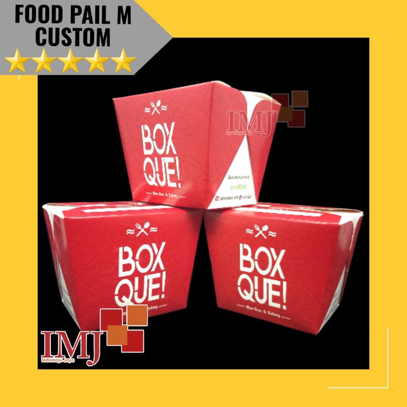Jual RICE BOX CUSTOM CETAK FOOD PAIL M CUSTOM FOODPAIL BOX NASI KARDUS ...