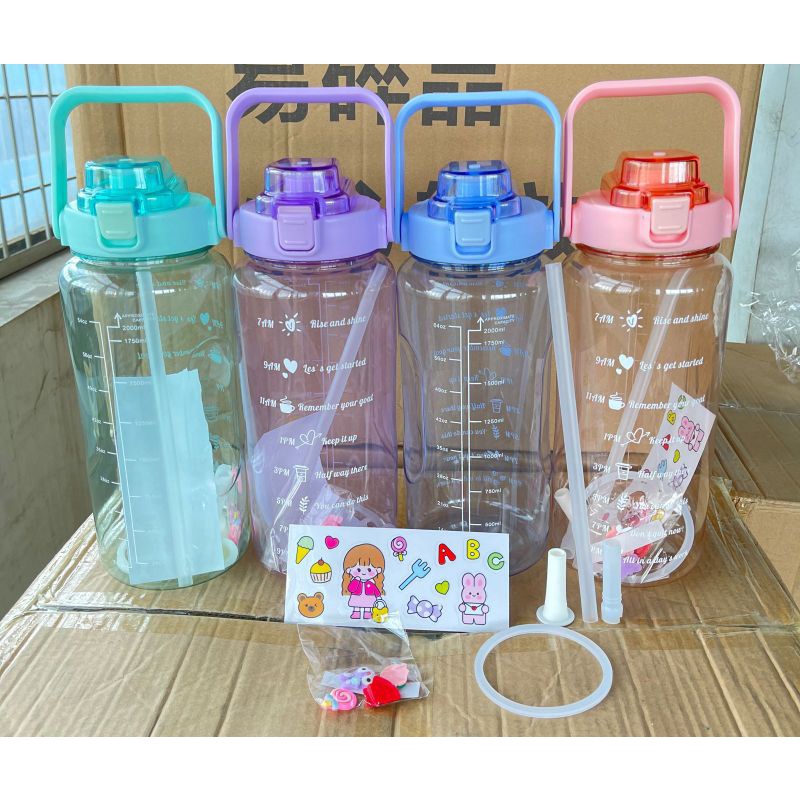 Jual BOTOL VIRAL BENING 2 LITER +STIKER / BOTOL MINUM BENING 2 LITER ...