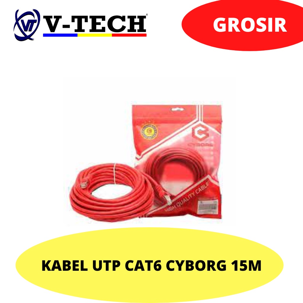 Jual KABEL UTP CAT6 CYBORG 15M | Shopee Indonesia
