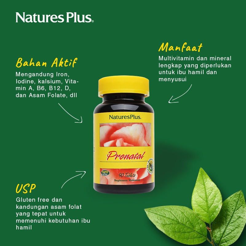 Jual Natures Plus Prenatal 90 tablet / Vitamin ibu hamil dan menyusui ...