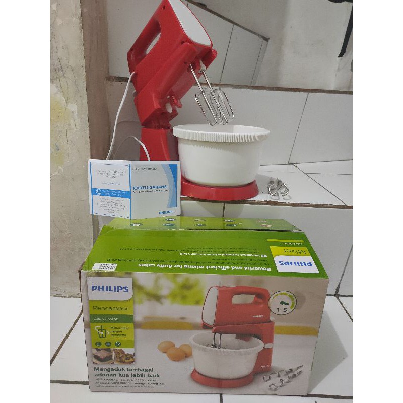 Jual Stand Mixer Philips HR-1559 merah | Shopee Indonesia