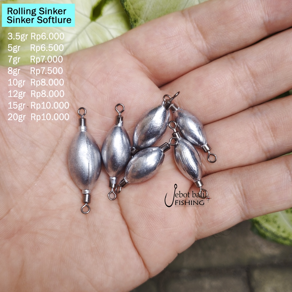 Jual Sinker Carolina 3.5 5 7 8 10 12 15 20 gram - Sinker / Timah ...