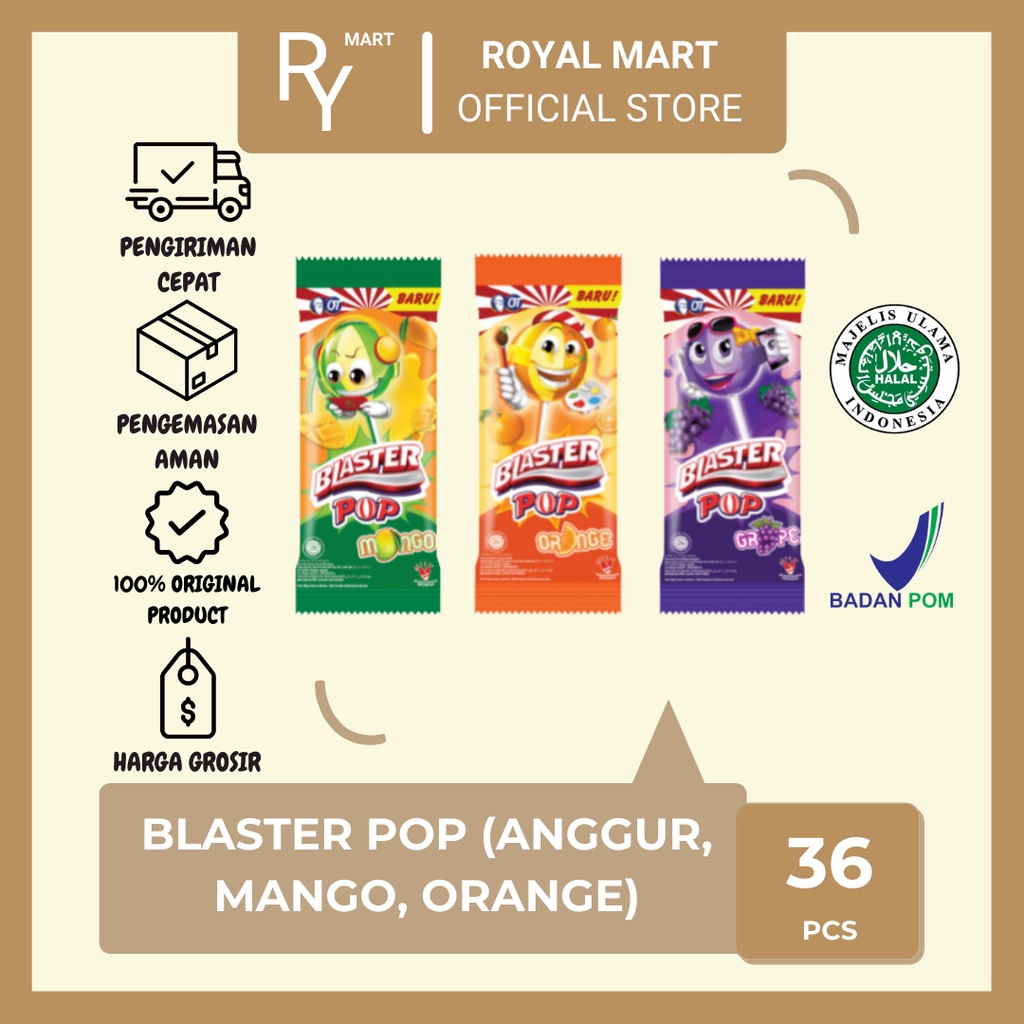 Jual Permen Lilipop Blaster Pop 36 pcs | Shopee Indonesia