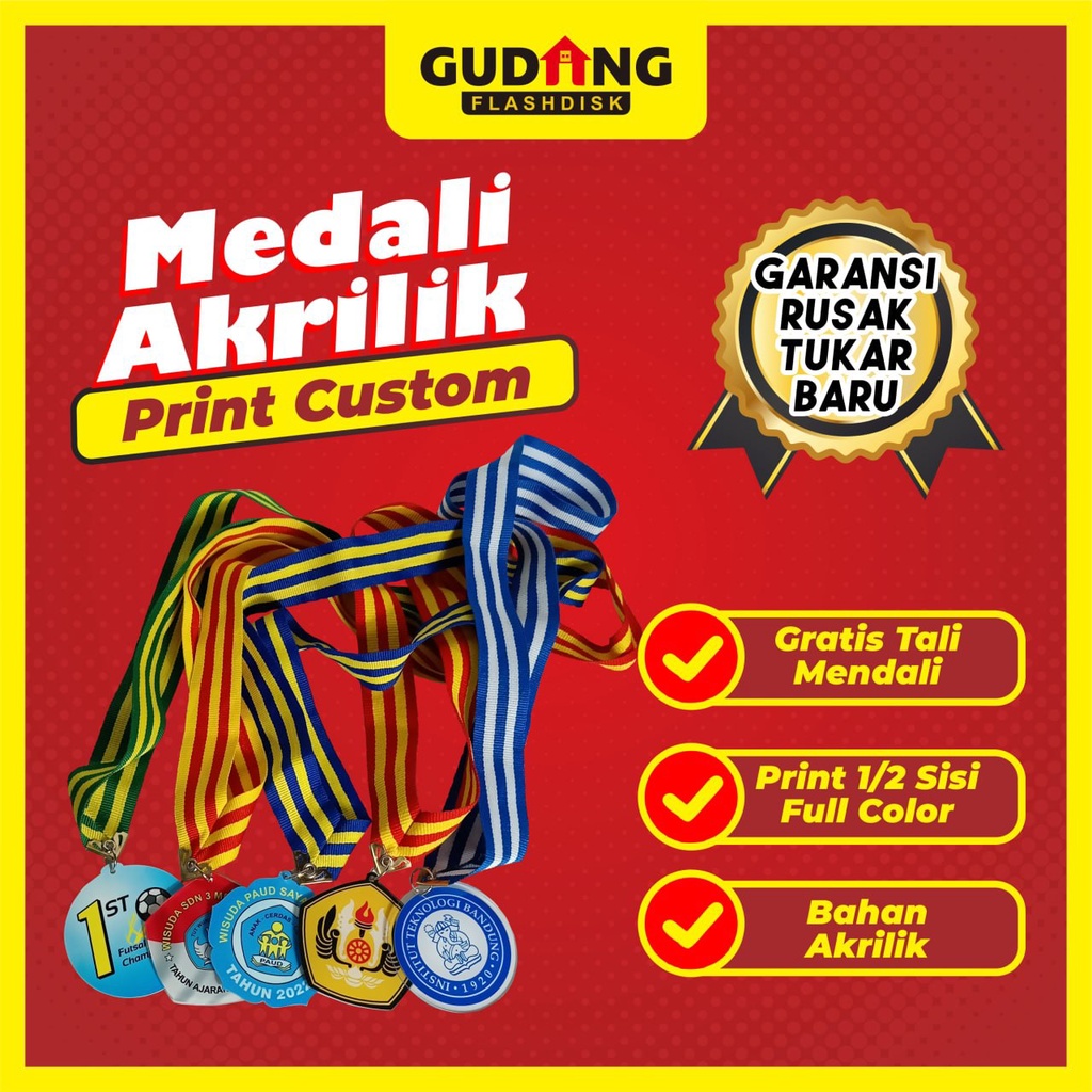 Jual Medali Custom Akrilik Medali Wisuda Medali Graduation Mendali ...