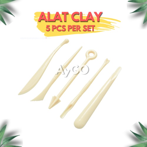 Jual 5pcs ALAT CLAY / CLAY FONDANT / ALAT PAHAT POLYMER / Polyform ...