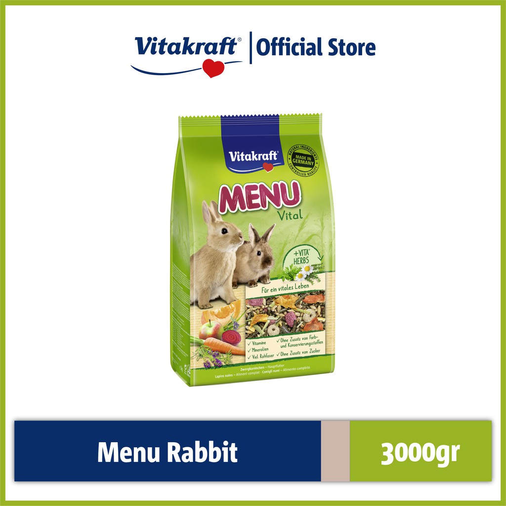 Jual Vitakrat Menu Vital Rabbit / Kelinci 3kg | Shopee Indonesia