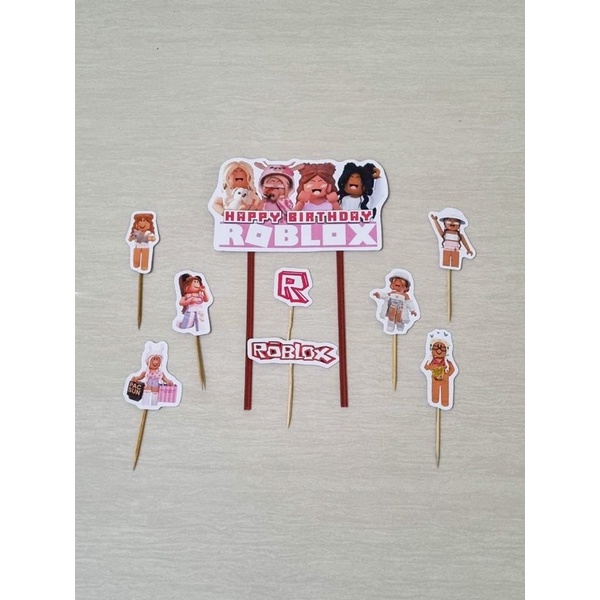 Jual TOPPER ROBLOX GIRL / TOPPER KUE ROBLOX GIRL / CAKE TOPPER ROBLOX ...