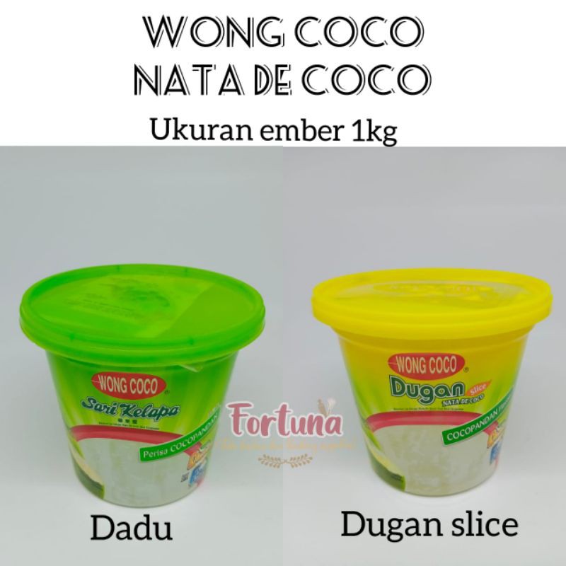 Jual Wong Coco Nata De Coco ukuran ember 1kg(dadu/slice) | Shopee Indonesia