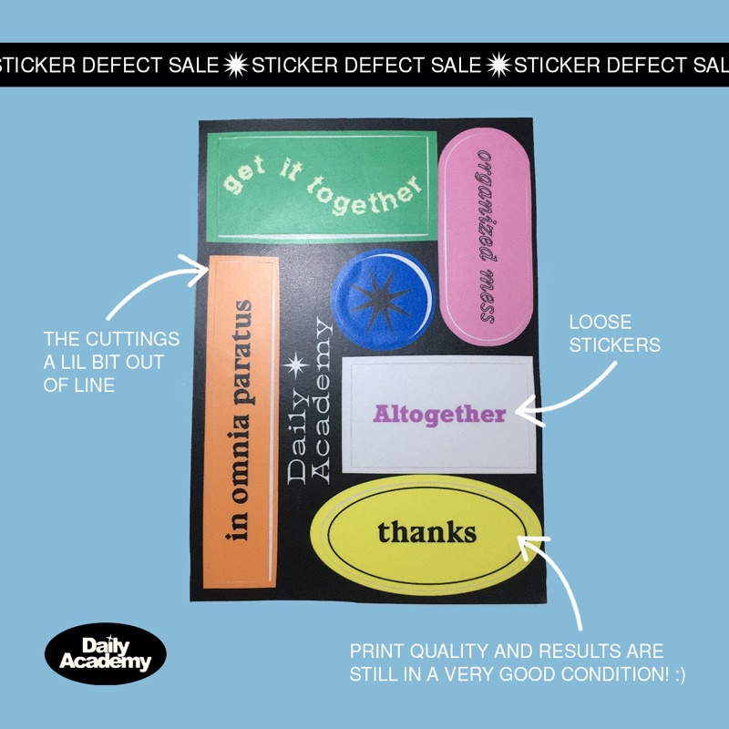 Jual Defect Sale - Sticker | Shopee Indonesia