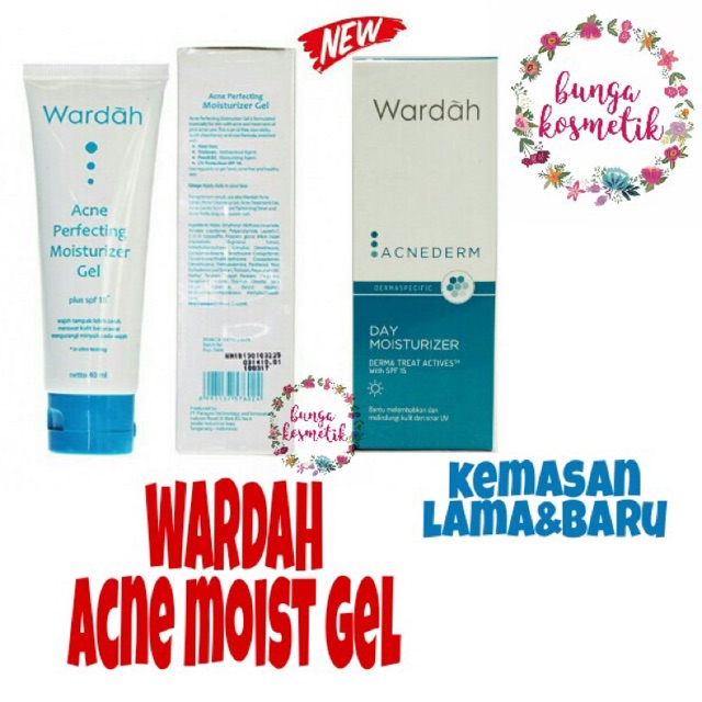 Jual Wardah Acne Moist Gel / Wardah Acnederm Day Moisturizer | Shopee ...