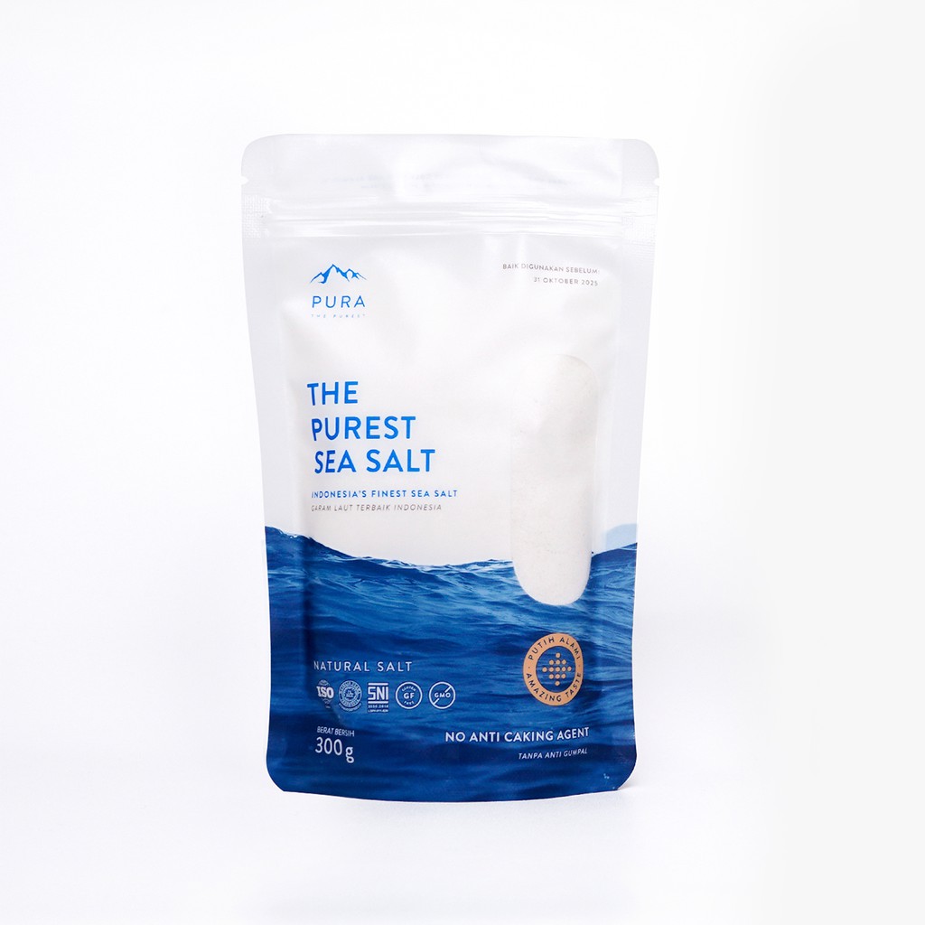 Jual Pura Purest Sea Salt Fine 300gr (Garam Laut Natural) | Shopee ...