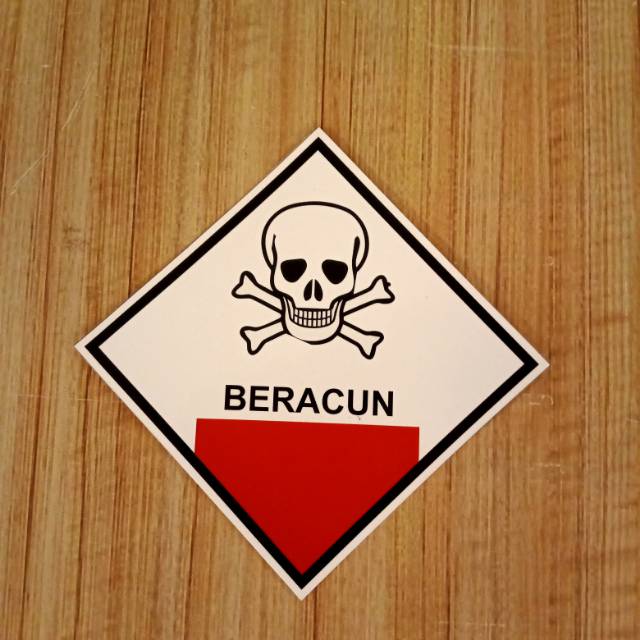 Jual Stiker K3 rambu safety. Beracun UK 10x10cm | Shopee Indonesia