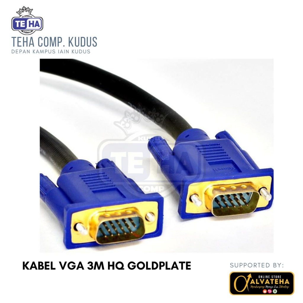 Jual Kabel VGA 3 Meter Hiqh Quality GOLD PLATE Kabel VGA HQ 3M | Shopee Indonesia