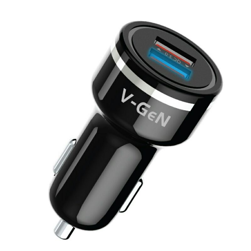 Jual Fast Car Charger V-Gen VCC2-21 Dual USB Fast Charging QC 3.0 ...