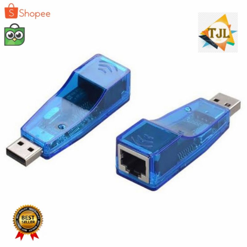 Jual USB 2.0 TO LAN Biru/ USB LAN Adapter Converter Usb Ethernet ...