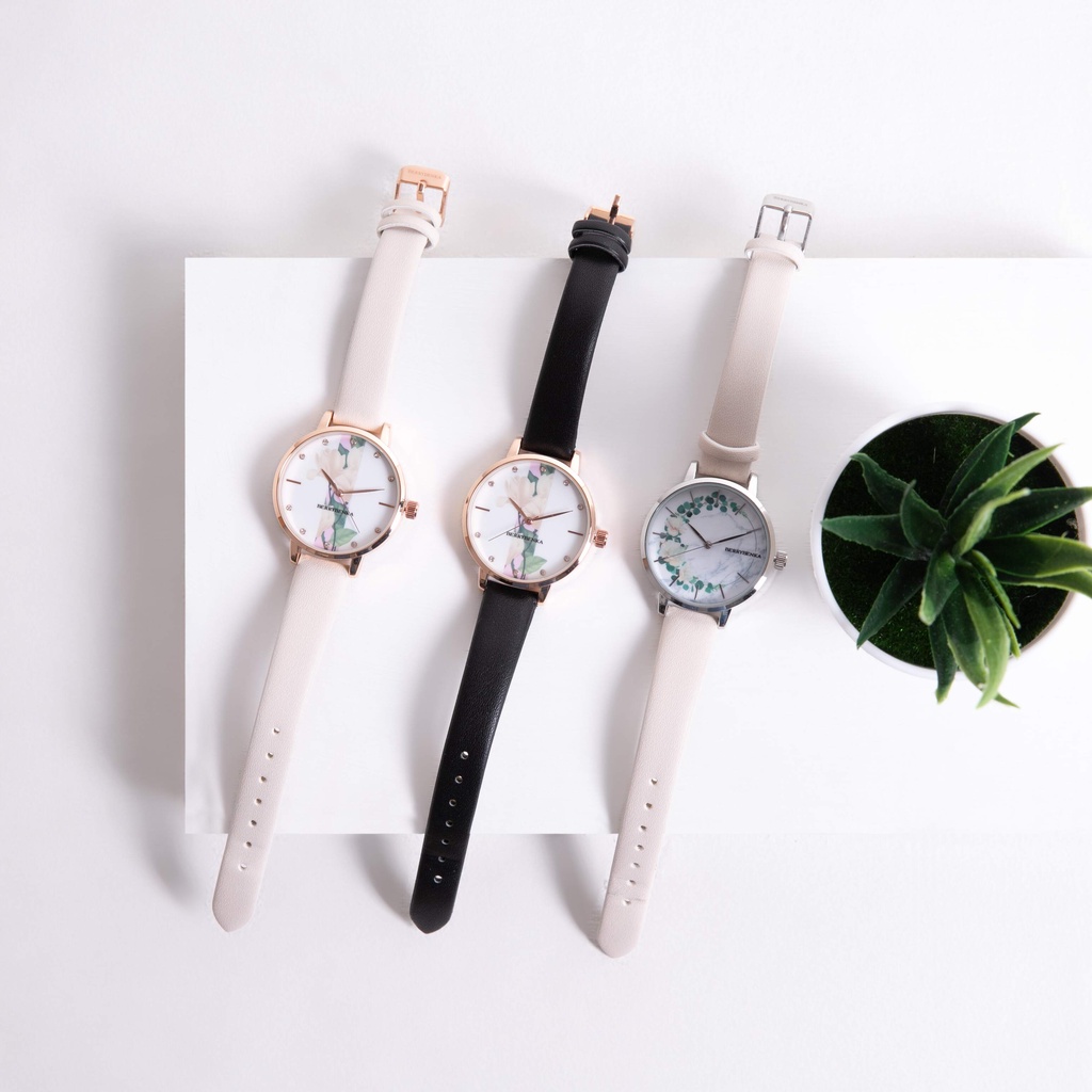 Jual Berrybenka - Jam Tangan Kulit Wanita Sofia Ciana Floral | Shopee ...