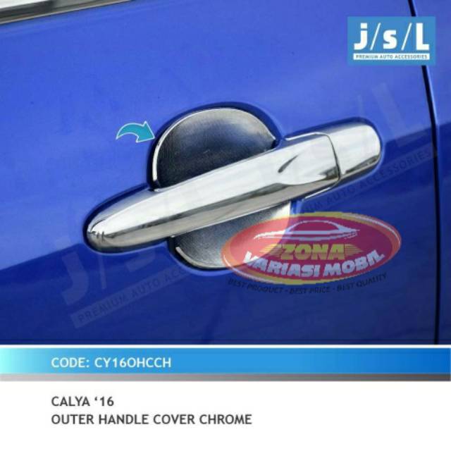 Jual Outer Handle Mangkok Pelapis Pintu Calya Sigra Model Bulat JSL chrome | Shopee Indonesia