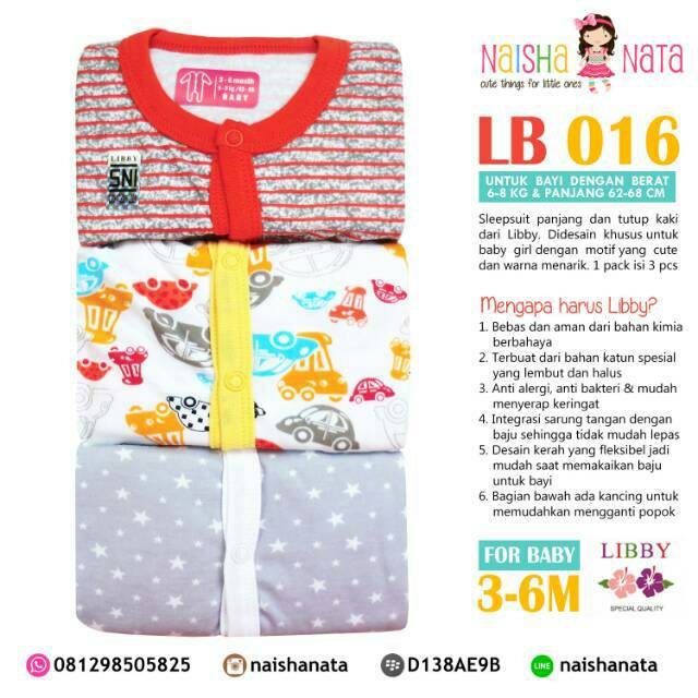 Jual Sleepsuit Libby Premium Boy (Kancing Depan) | Shopee Indonesia