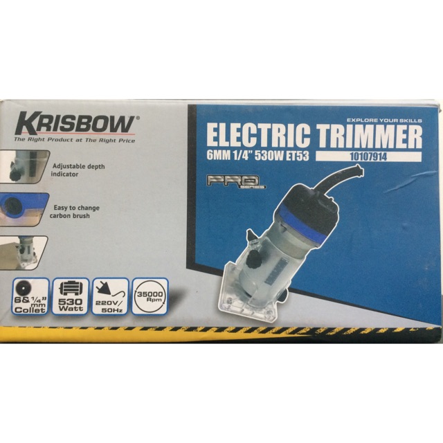 Jual Electric Trimmer Krisbow 6mm 1/4 inch 530w ET53 Preloved mesin ...