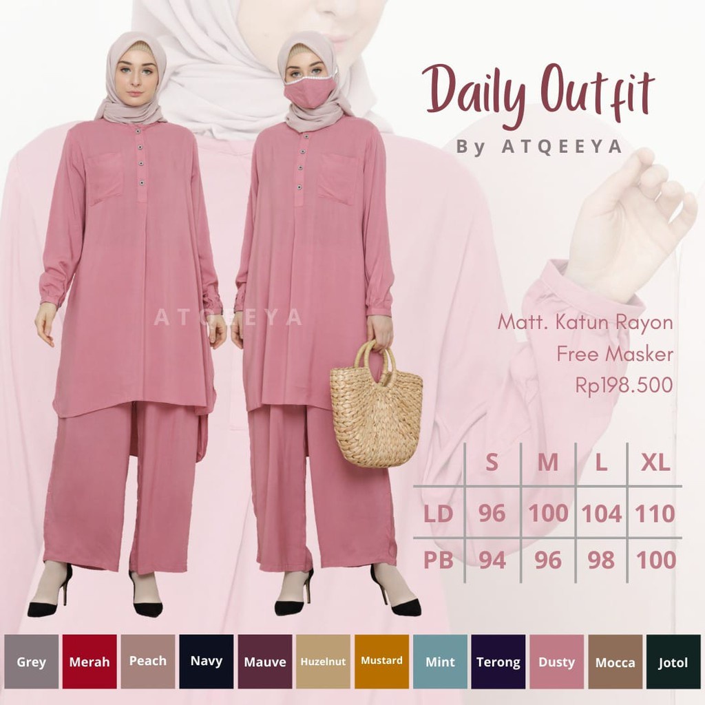 Jual DAILY OUTFIT ONE SET ATQEEYA | Shopee Indonesia