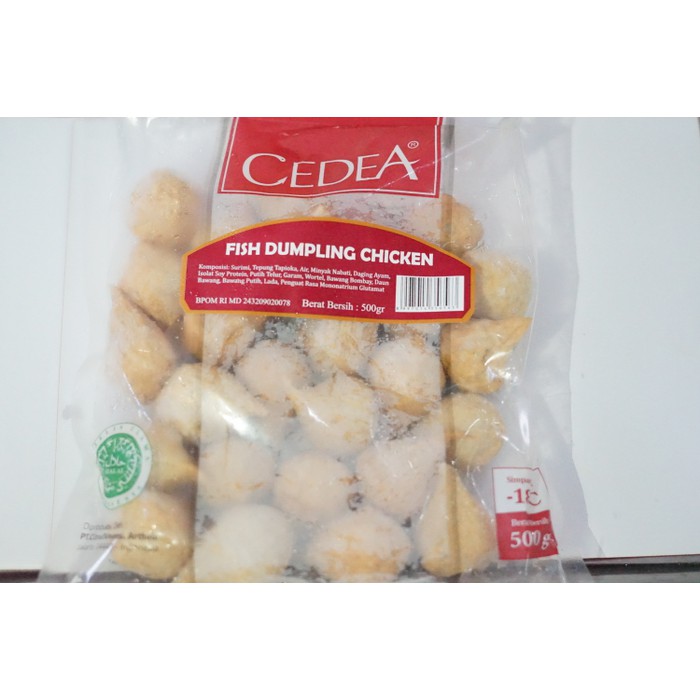 Jual Fish Dumpling Chicken Cedea / Olahan Ikan Berisi Ayam kemasan 500 ...