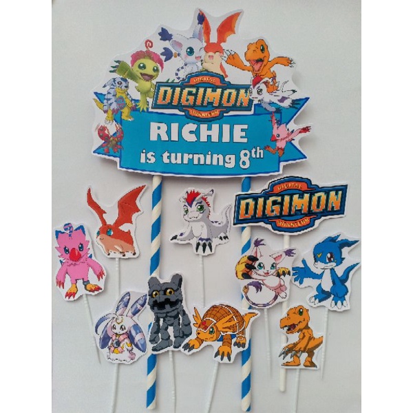 Jual TOPPER CAKE - HIASAN KUE ULANG TAHUN GAMBAR DIGIMON BISA CUSTOM ...
