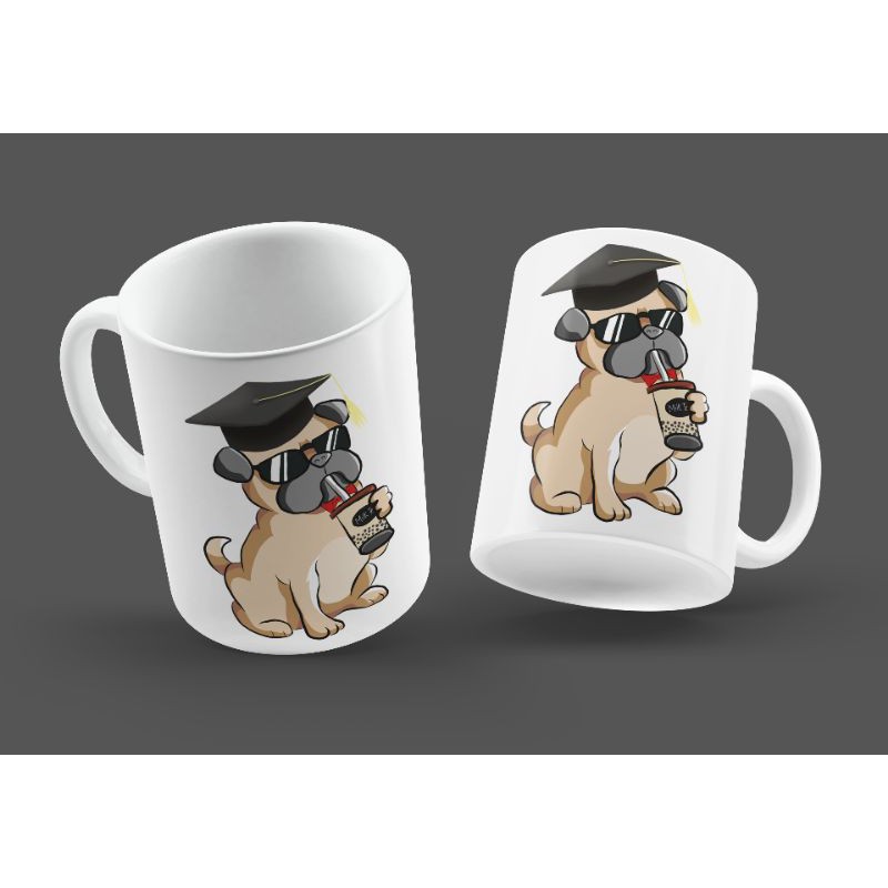 Jual Pug Graduate Mug (Hadiah Kelulusan Wisuda - Graduation Gift ...