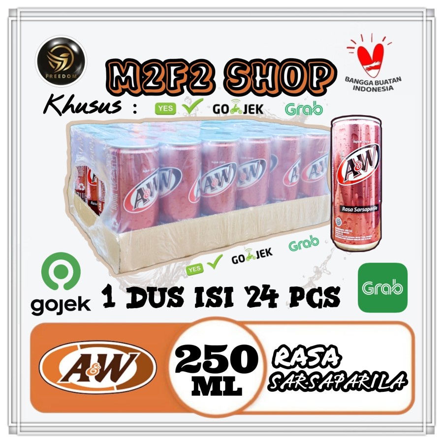 Jual AW | A&W Rasa Sarsaparila Kaleng | Can - 250 ml Kemasan Karton (Khusus Bluebird/Gosend/Grab ...