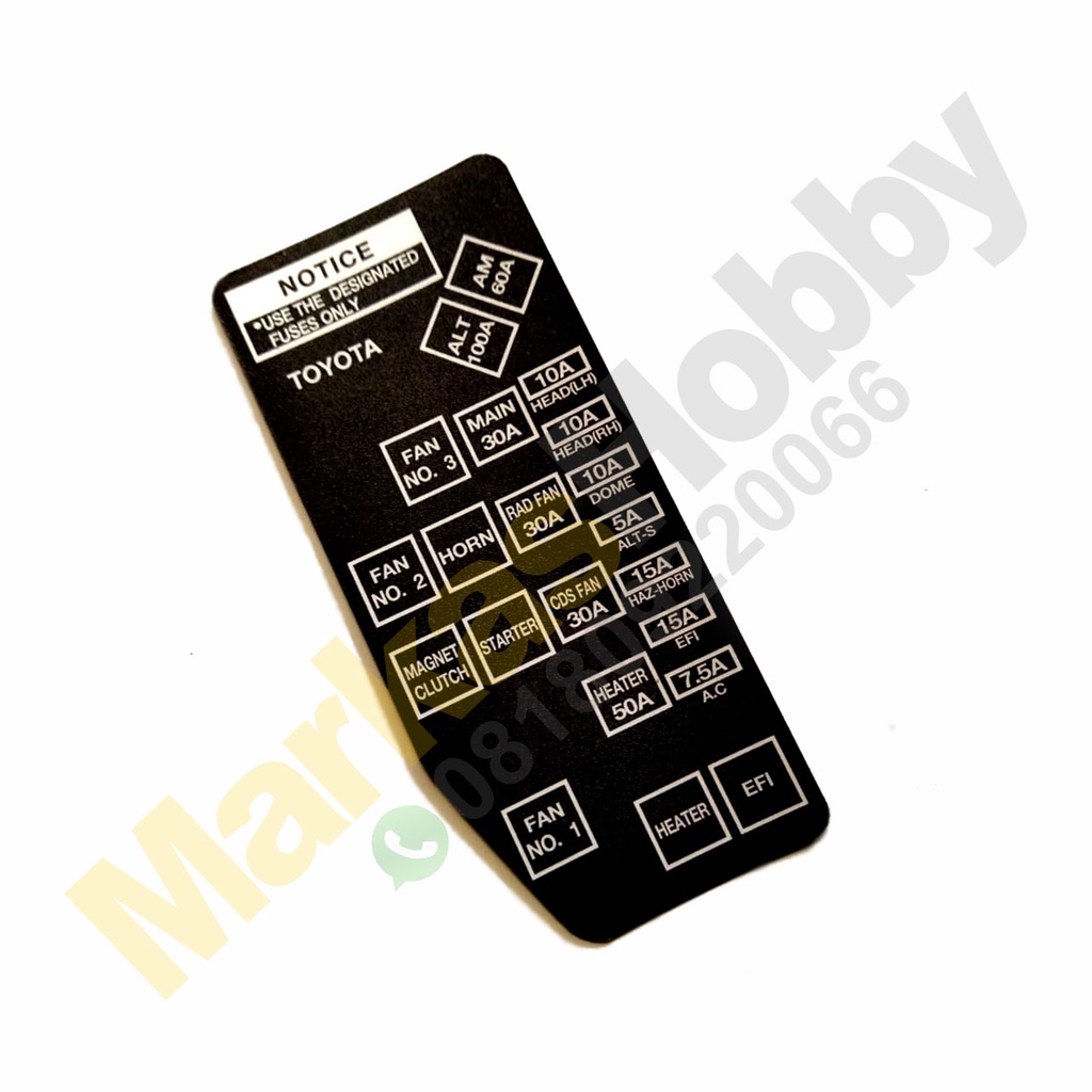 Jual Stiker Toyota Soluna Fuse Box Sikring | Shopee Indonesia