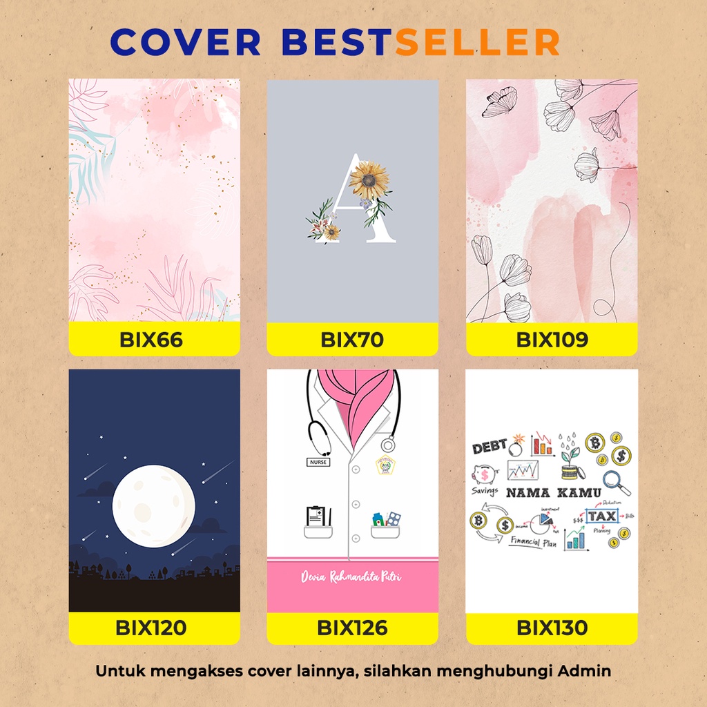 Jual Notebook Hardcover Custom Desain Tebal 100 Lembar - Buku Tulis ...