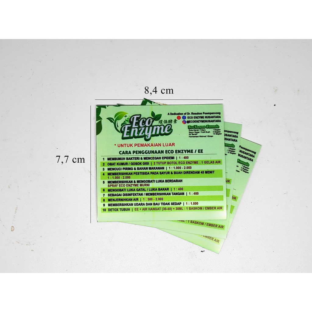 Jual Sticker Penggunaan Eco Enzyme 7,5 x 8,5 cm | Shopee Indonesia