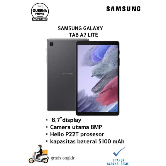 Jual SAMSUNG GALAXY TAB A7 LITE RAM 3GB/32GB ORIGINAL 100% GARANSI RESMI 1 TAHUN SAMSUNG ...