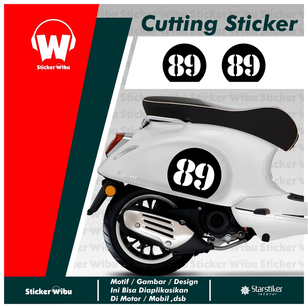 Jual STRIPING VESPA / STICKER / STIKER / CUTTING / VESPA / ANGKA ...