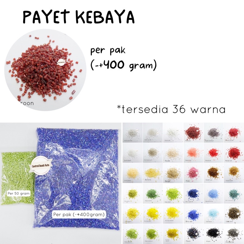 Jual (per pak) PAYET BIASA / PAYET KEBAYA / PAYET BAMBOO / MOTE PAYET ...
