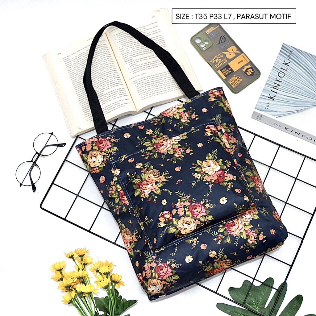 Jual Grosir Bun Tas Bahu Model Tote Totebag Bahan Parasut Waterproof ...
