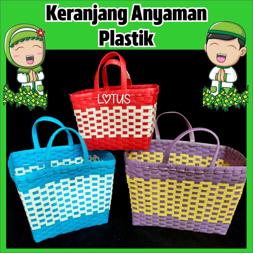 Jual TAS ANYAMAN PLASTIK/KERANJANG SEMBAKO/TAS SEMBAKO/KERANJANG PARCEL ...