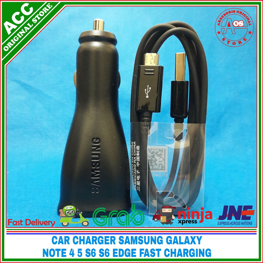 Jual Car Charger samsung Note 4 Note 5 s6 s6 EDGE s6 Flat FLAT ORIGINAL 100% Fast Charging ...