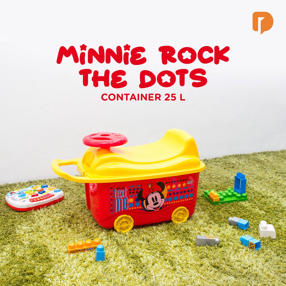 Jual MAINAN ANAK PLUS CONTAINER - MINNIE ROCK THE DOTS CONTAINER 25 L ...