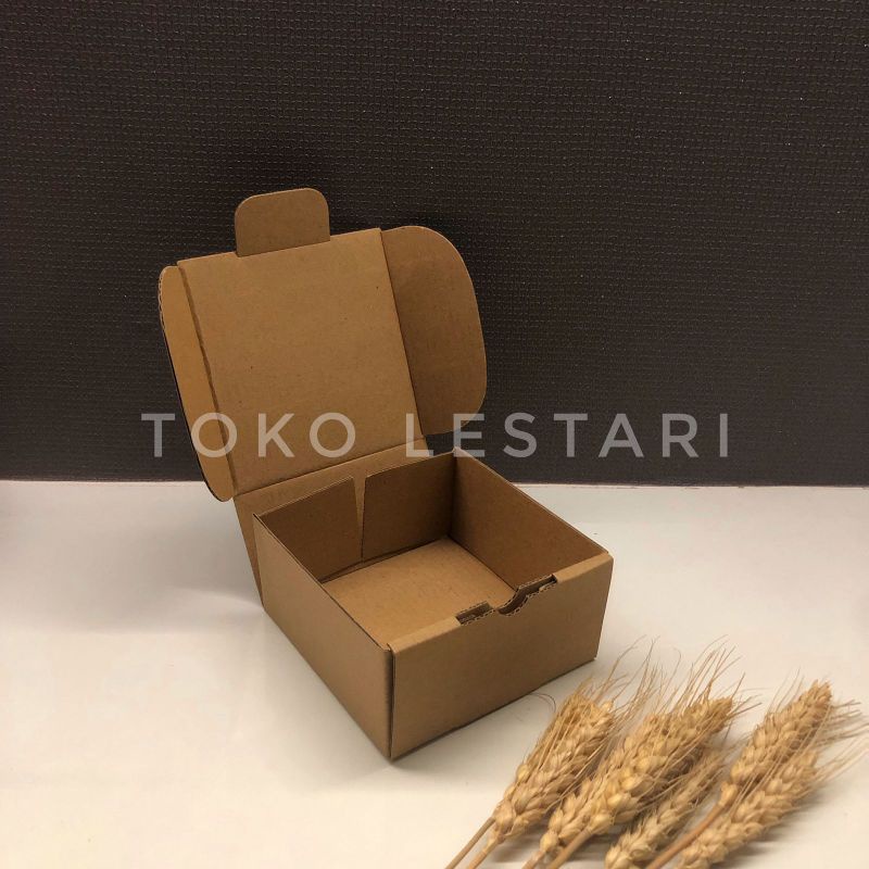 Jual Box Kardus E-Flute Coklat Untuk Packaging Olshop Sovenir Jam Kotak ...